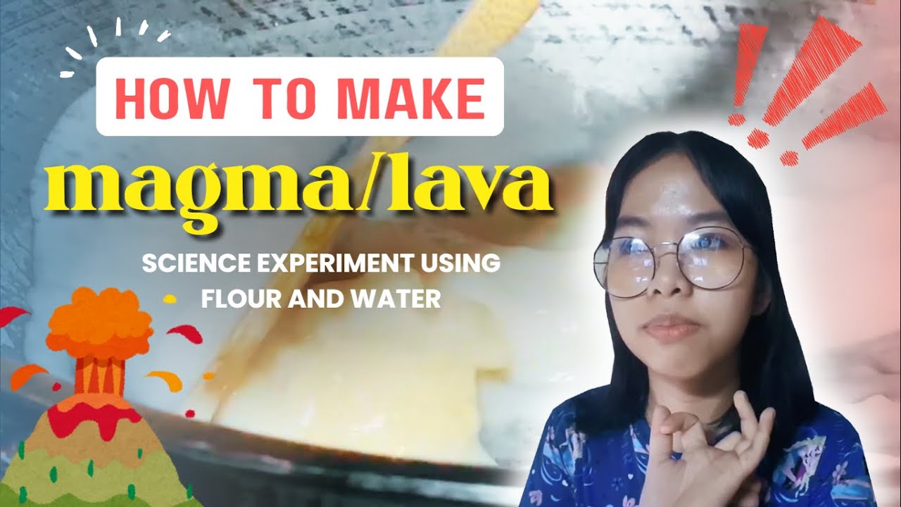 how to make magma / lava using flour and water? - YouTube