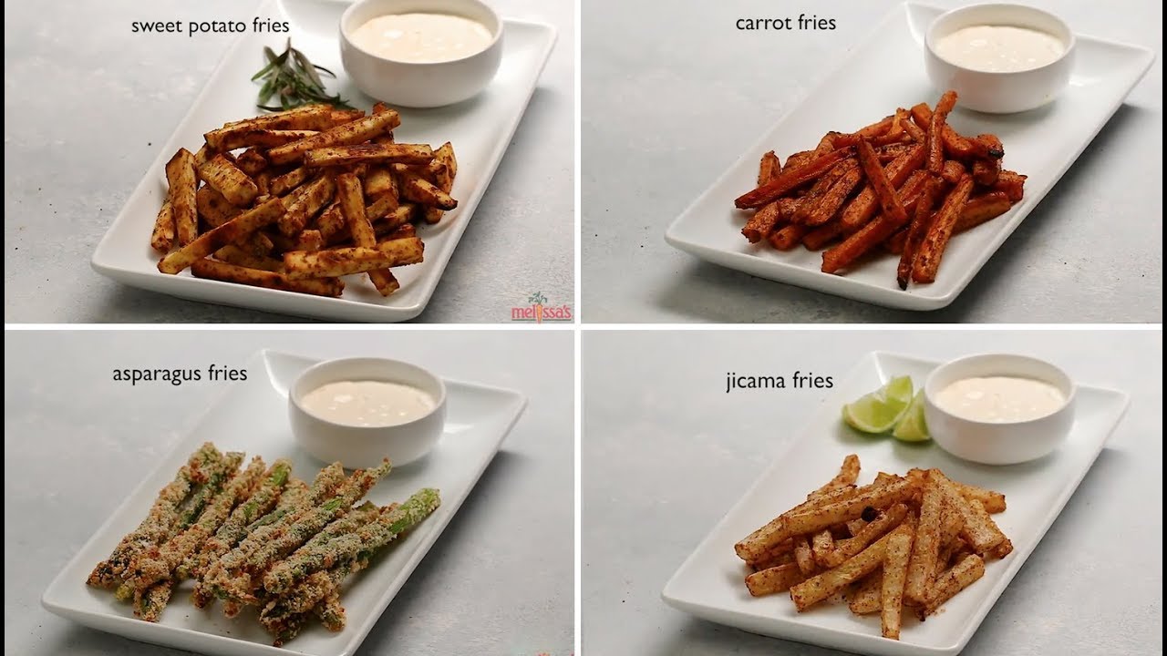 Veggie Fries 4 Ways - YouTube