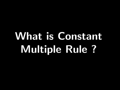 Derivative: What is Constant multiple rule ? - YouTube