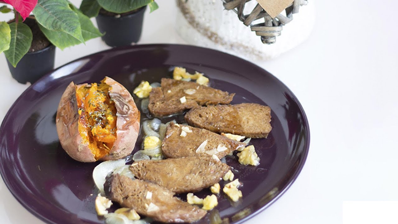 Seitan en salsa de castañas - Vídeo Receta - YouTube