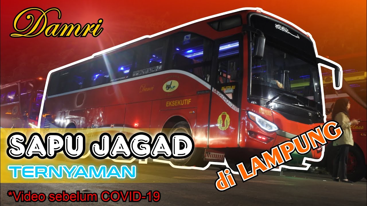 DAMRI Executive malam || Stasiun Gambir - Lampung - YouTube