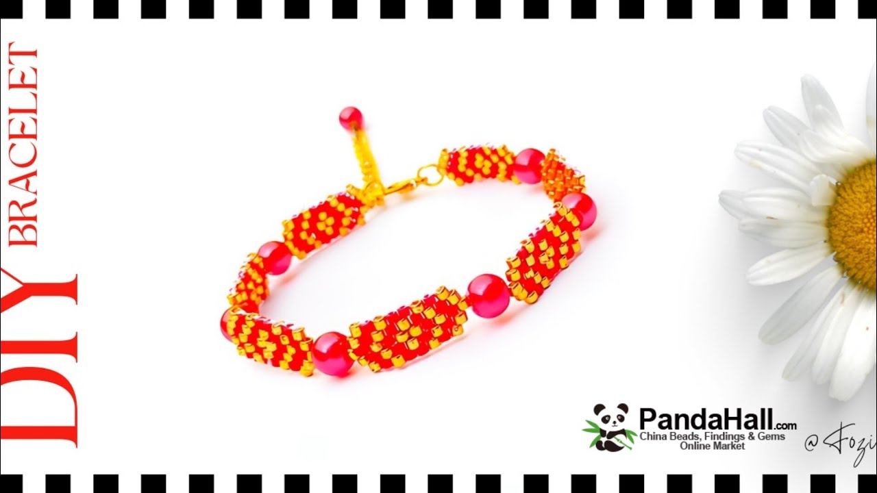 Easy Odd Peyote Stitch Beaded Bracelet Tutorial | Pandahall Collab ...