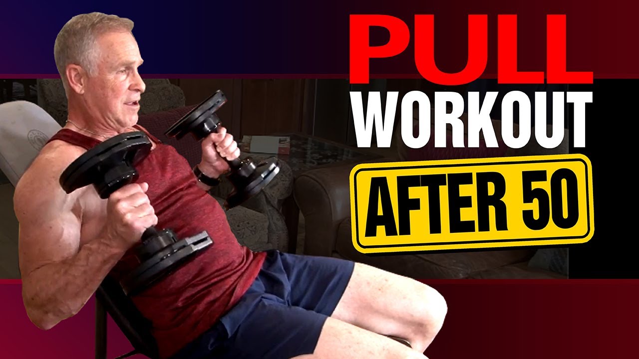 Back And Biceps Workout For Men OVER 50 - PULL DAY WORKOUT! - YouTube