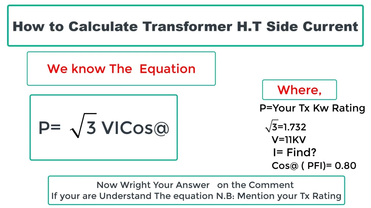 How to calculate Transformer HT side current / Amperes | Calculation of ...