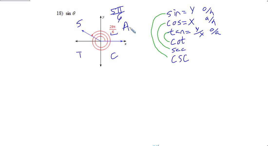 Algebra Bootcamp sin cos tan hand trick - YouTube