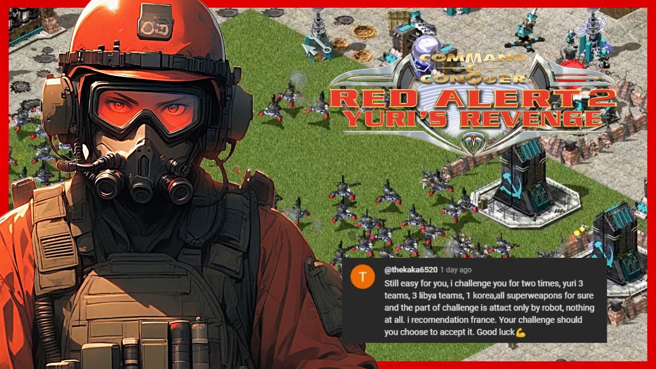 Red Alert 2: Spamming robot tanks | 1 vs 7 Brutal AI | Superweapons [On ...