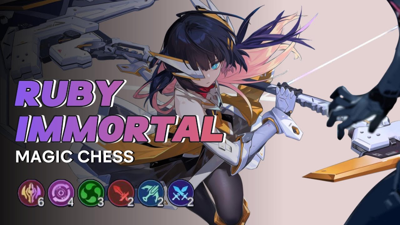 GAMEPLAY MAGIC CHESS YUKI 3 | HYPER RUBY IMMORTAL #mobilelegends# ...