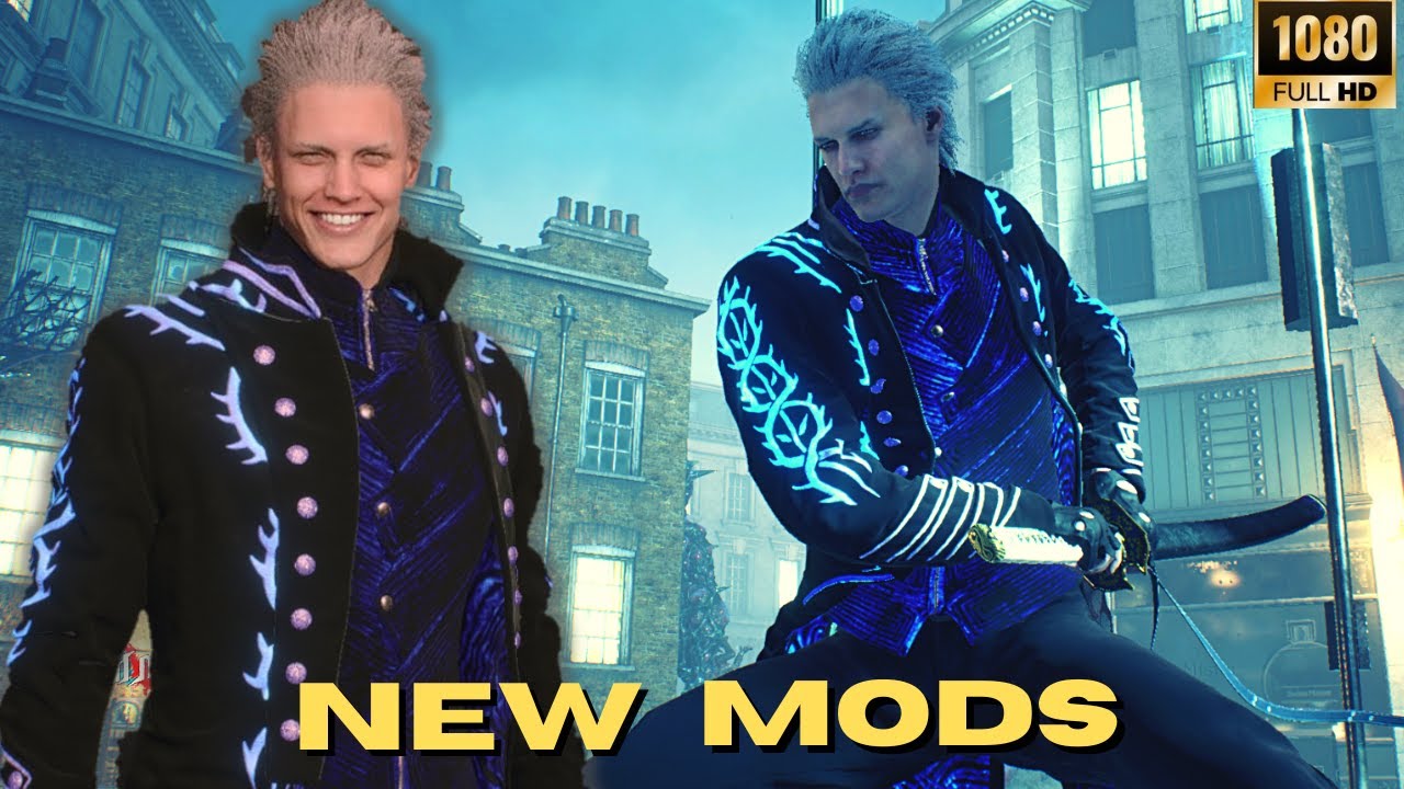 When Avg Gamer Tries 1st time Vergil Combos | New Recolour & SDT Mod ...