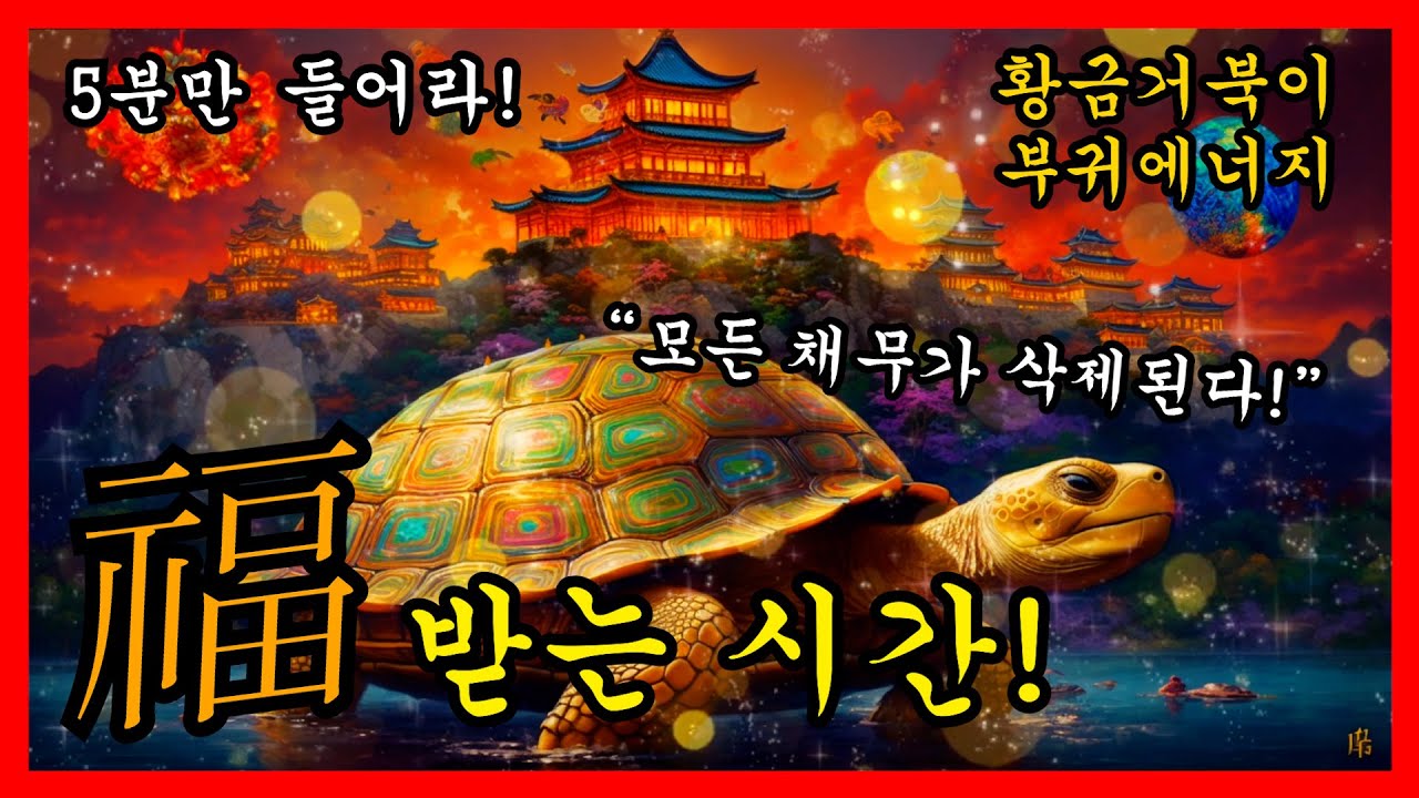 🎁🌕福 받는 시간 🌕🎁황금거북이 부귀에너지🏆 소원성취 로또1등 스피또 2등 부동산 주식 자기긍정