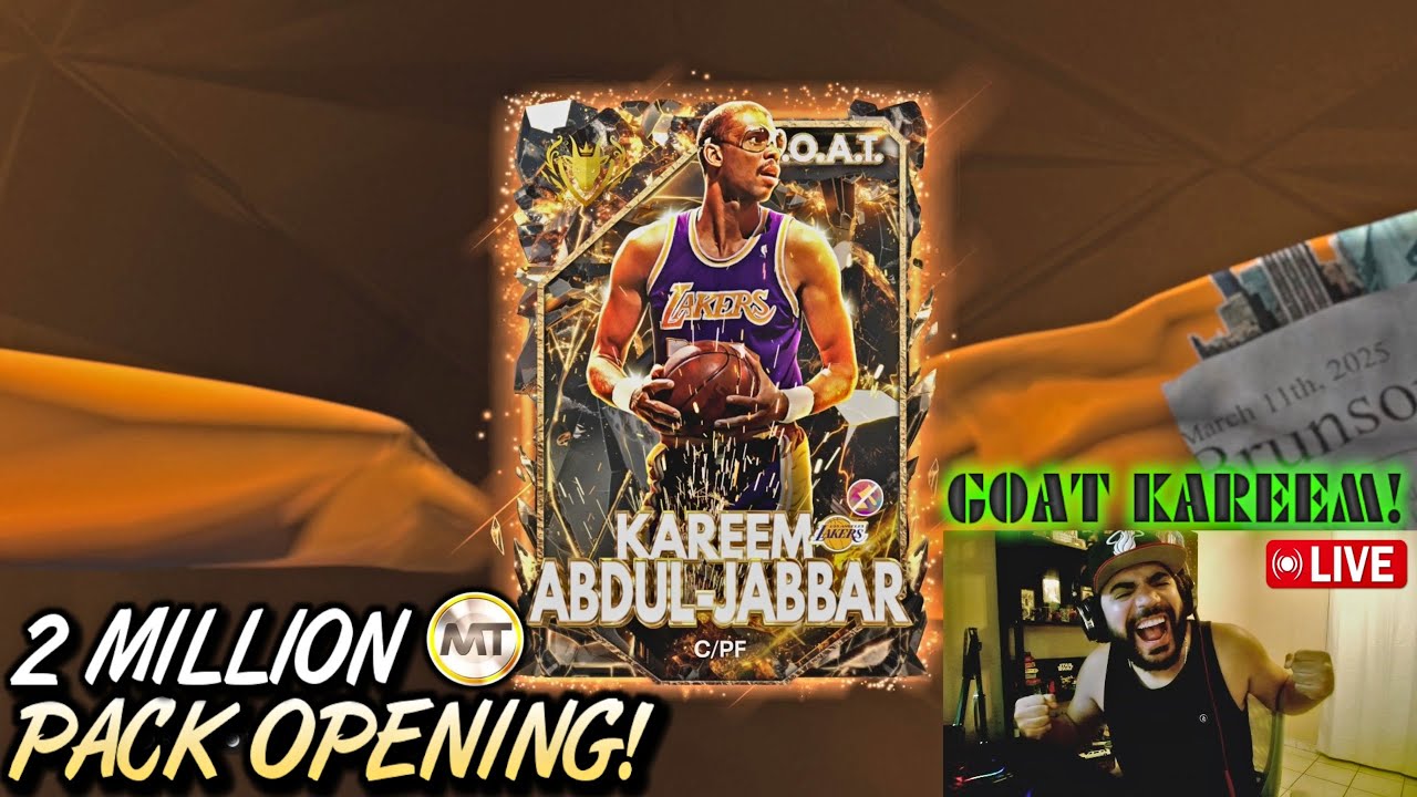 2 MILLION MT Pack Opening for GOAT KAREEM! NBA 2k25 Myteam Summer ...