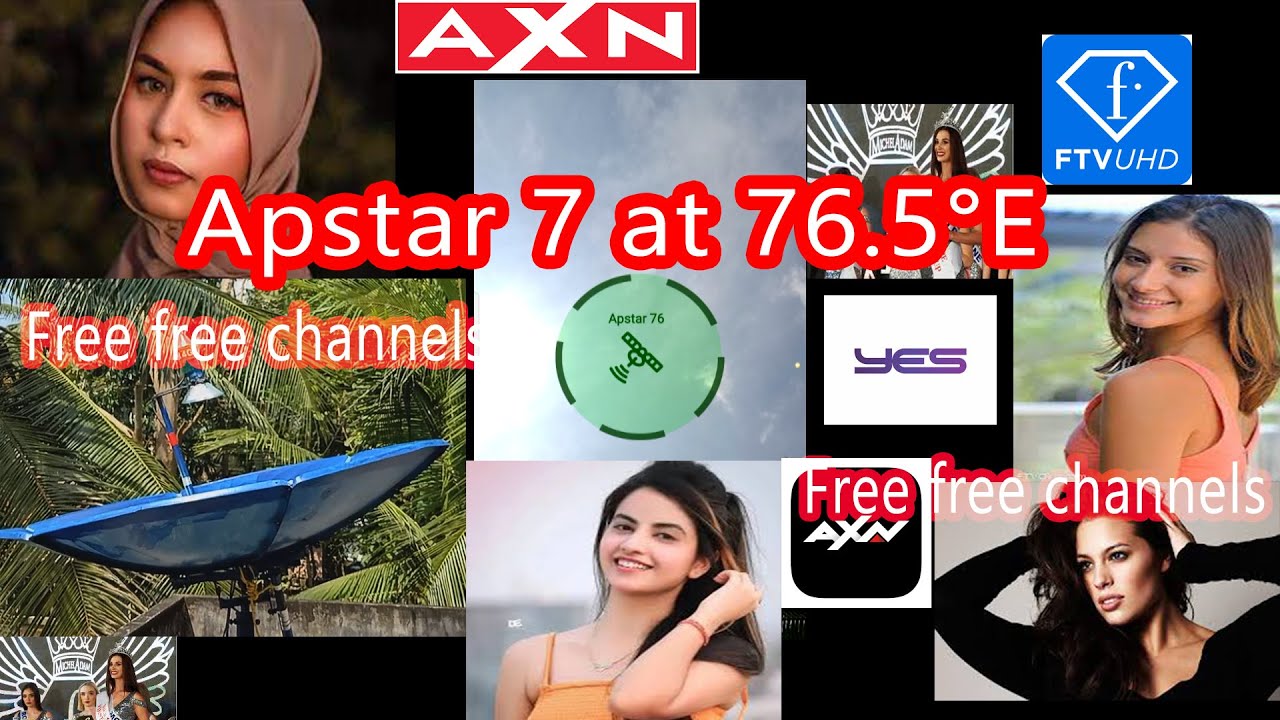 Apstar 7 at 76.5°E .6 feet dish antenna - YouTube