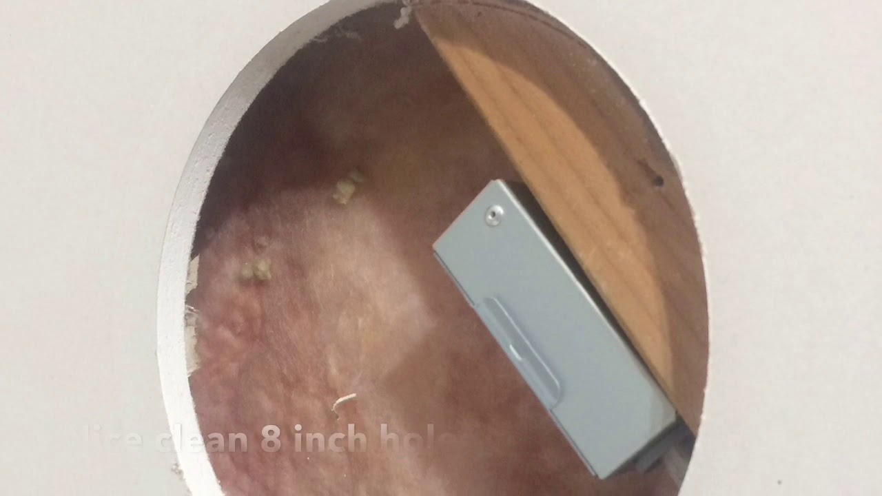 Cutting 8 inch holes in your ceiling! - YouTube