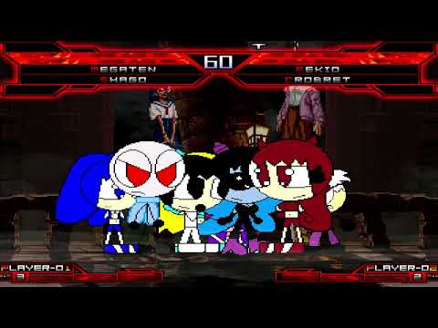KOF MUGEN Tag Team Megaten Shago weaker sago vs fekio New Crobret moterfree Jasmine