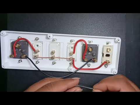 How to switch board connection।3 switches two spin socket indicator ...