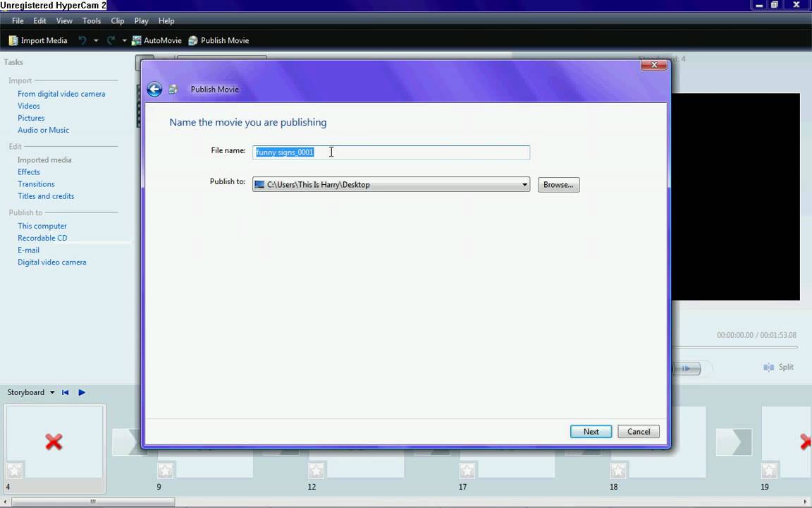 How to save a Windows Movie Maker Video For Youtube - YouTube