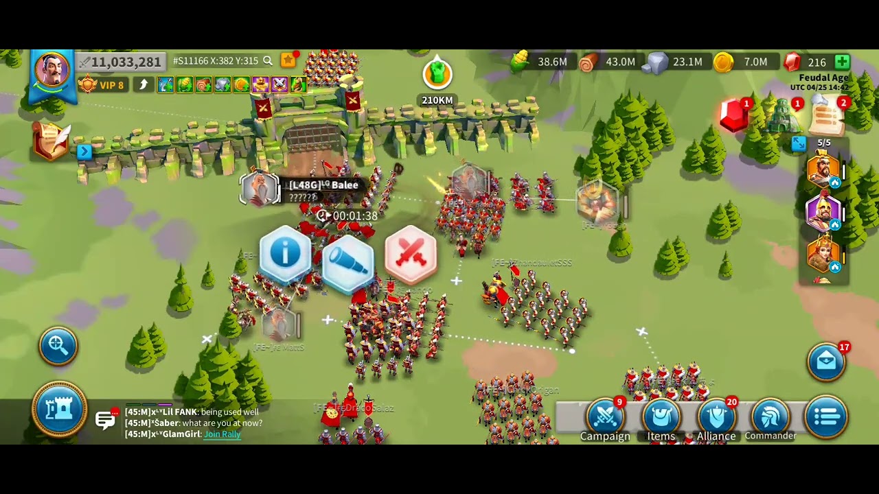 1 player (T5) against many people (T4) Pass 6 battle ROK kingdom 3048 ...