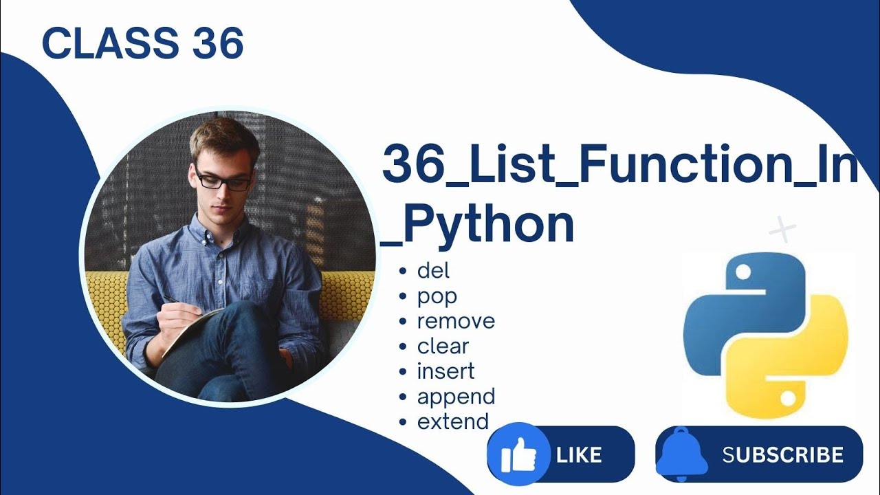 36) List Function In Python | Python Tutorials - YouTube