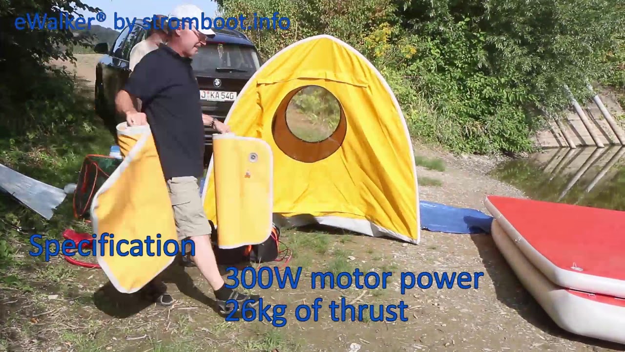 eWalker® - Das Hausboot für den Kofferraum - YouTube