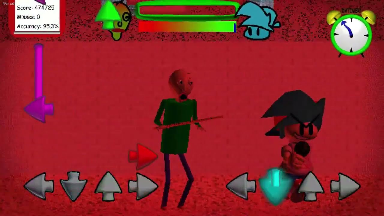 FNF vs Baldi's Basics Madness V2 - Rough Escape - YouTube