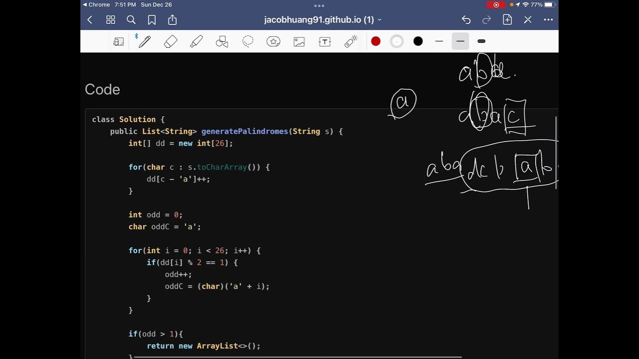 贾考博 Leetcode 267 Palindrome Permutation Ii Youtube