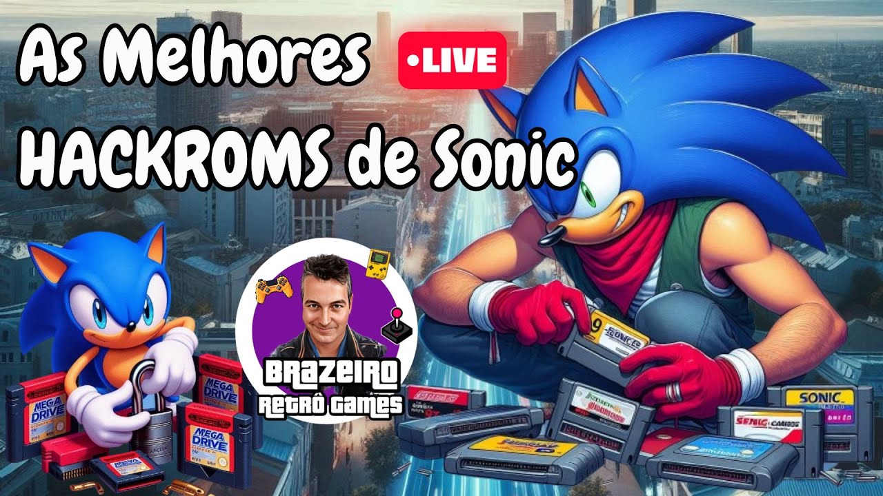 🔴 LIVE de Sonic Hack ROMs 🎮 Explorando Versões Incríveis no Mega Drive ...