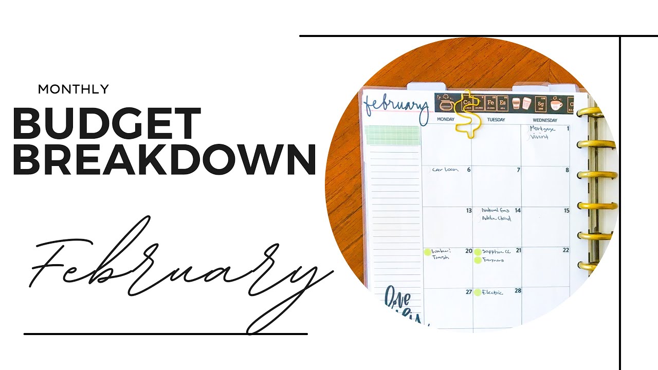 February 2023 Monthly Budget | One Month Ahead on Bills | Drill Down ...