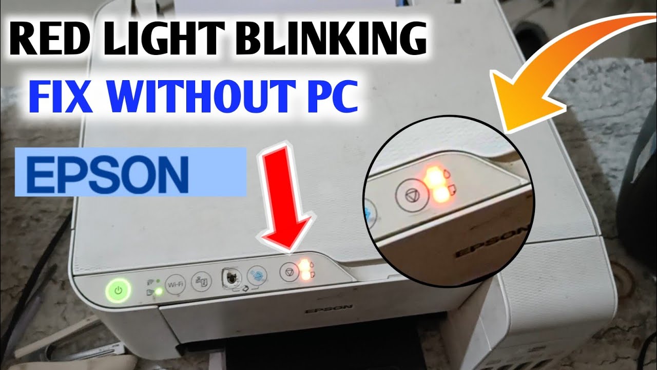 Epson Inktank L3110, L3115, L3116,L3150 Red Light Solution Without ...