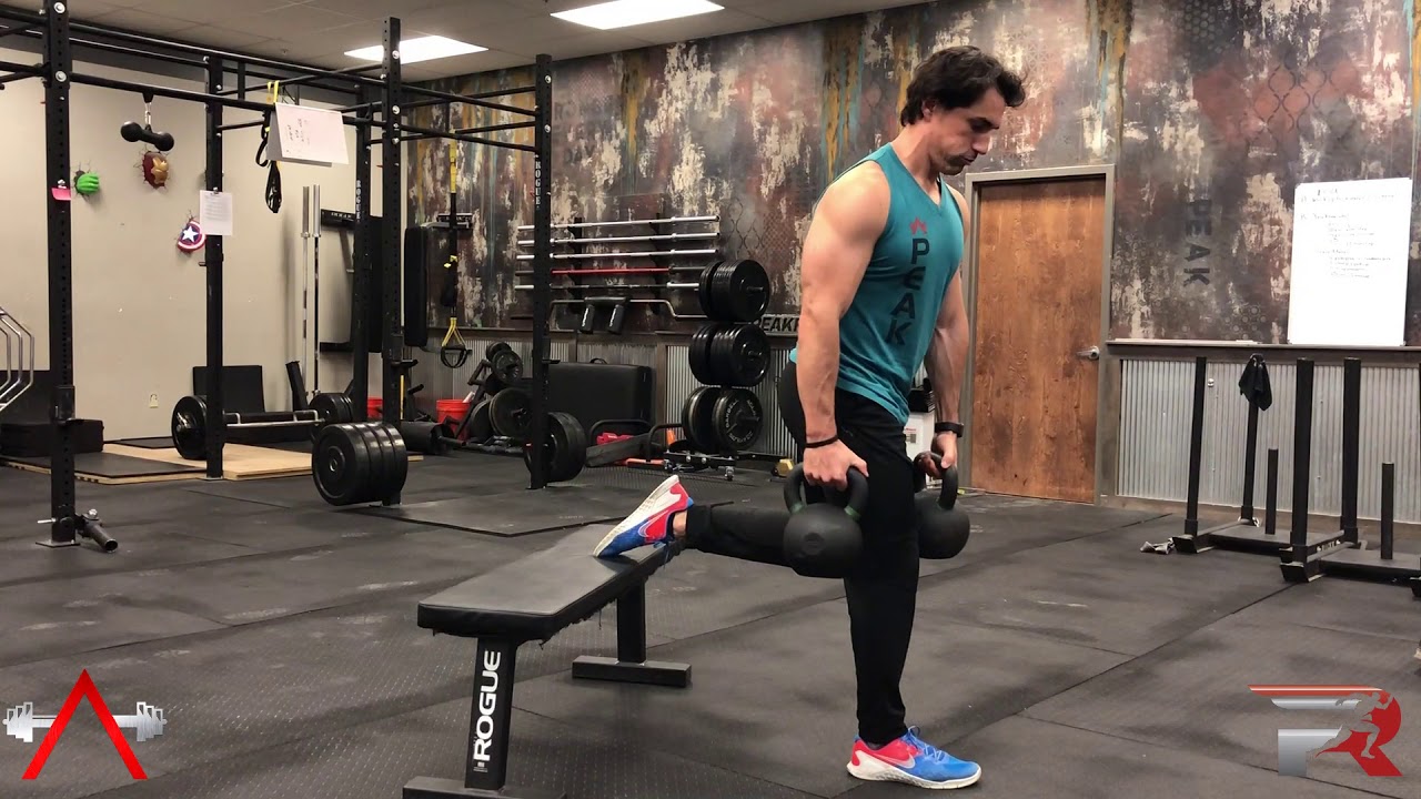 RFE Split Squat With Rotation - YouTube
