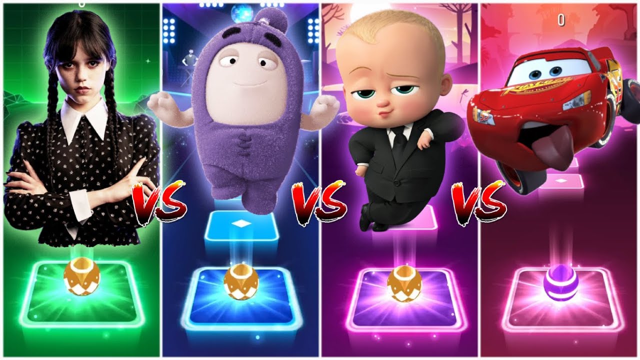 Wednesday VS Jeff Oddbods VS Baby Boss VS Mcqueen | Tiles Hop Edm Rush ...