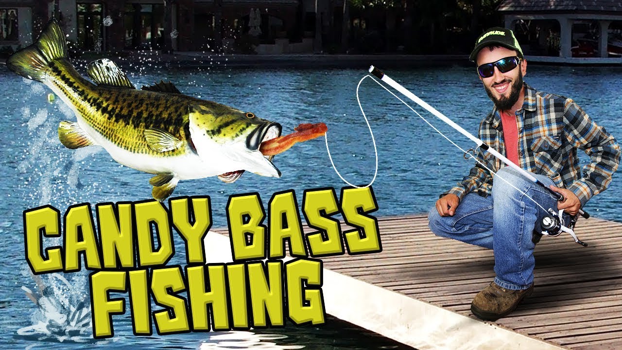 SECRET TO BASS FISHING IS BACON!? (Candy Bass Fishing Challenge) - YouTube
