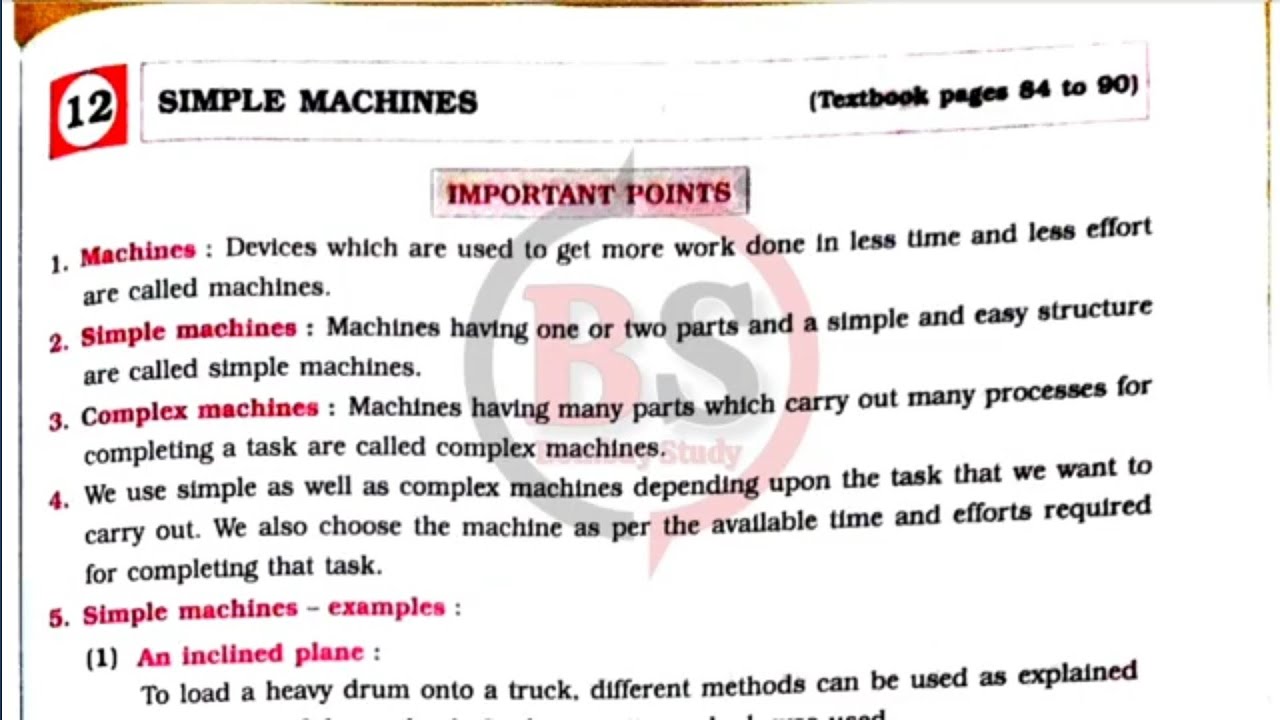 Simple Machines | Std. 6 General Science workbook | Lesson 12 | Digest ...