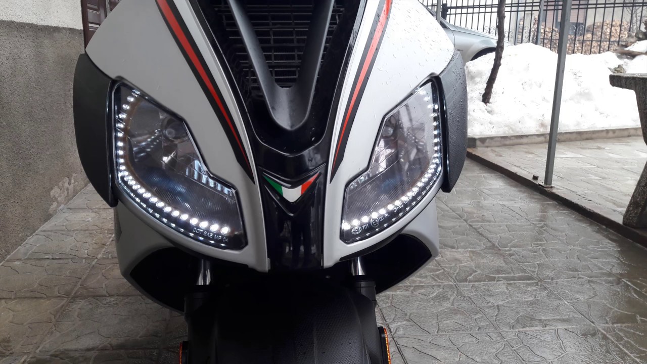 Aprilia SR 50 Led Headlight - YouTube