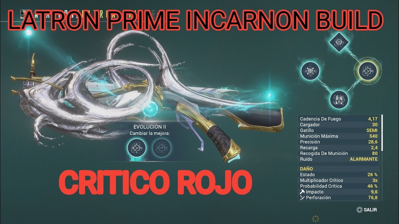 warframe build latron prime incarnon \\ CRITICO ROJO // - YouTube