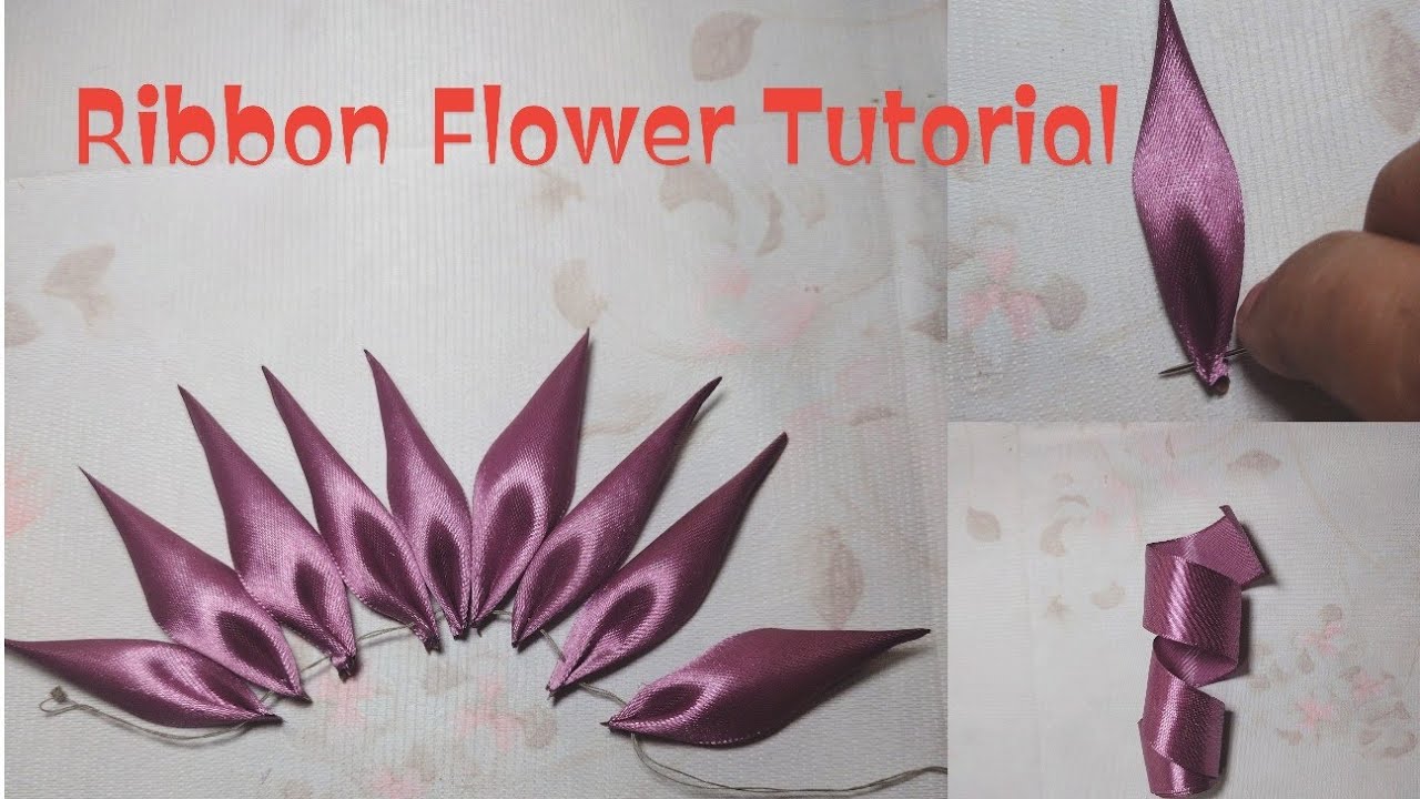 Diy Ribbon work How to make satin flower Craft by Lifecycle Fashion # ...
