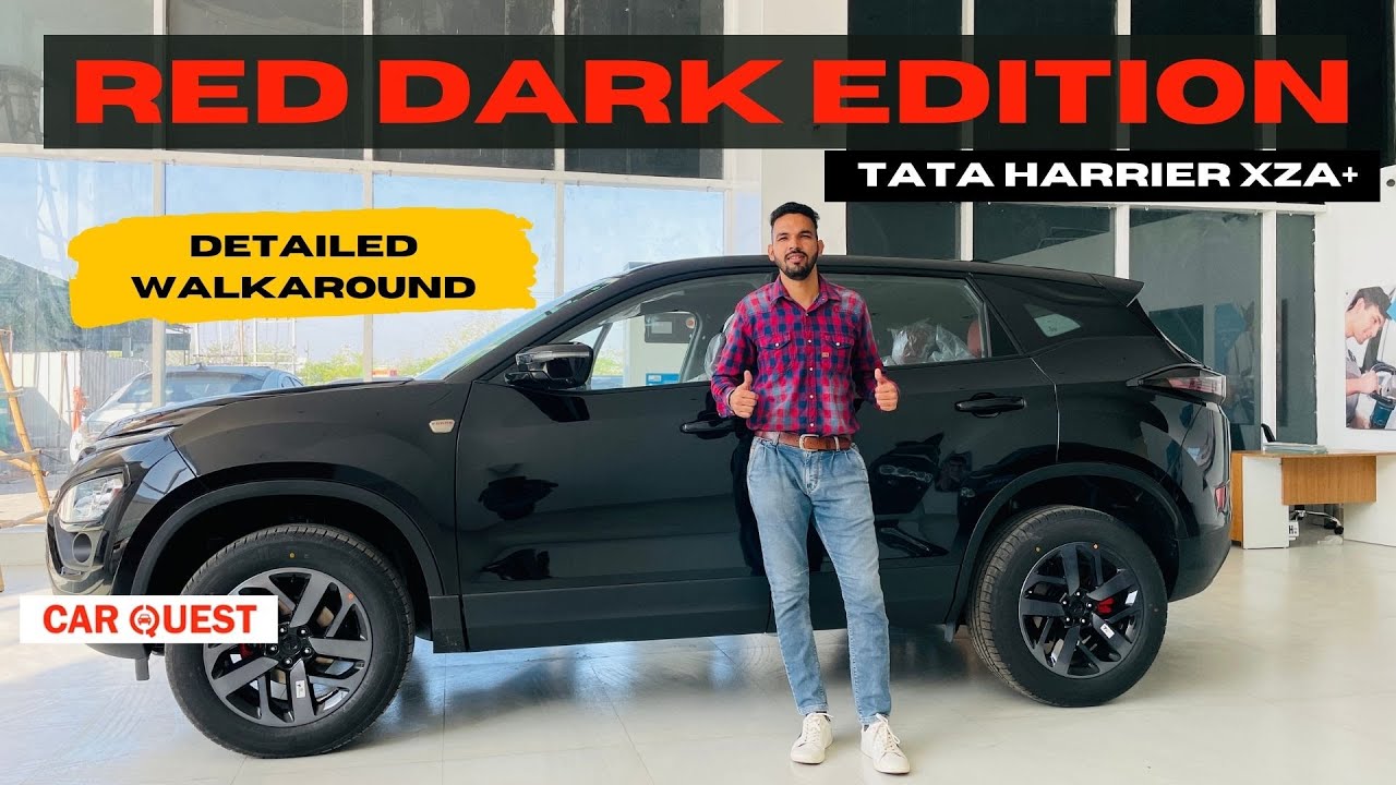 Tata Harrier Red Dark Edition Walkaround | Car Quest - YouTube