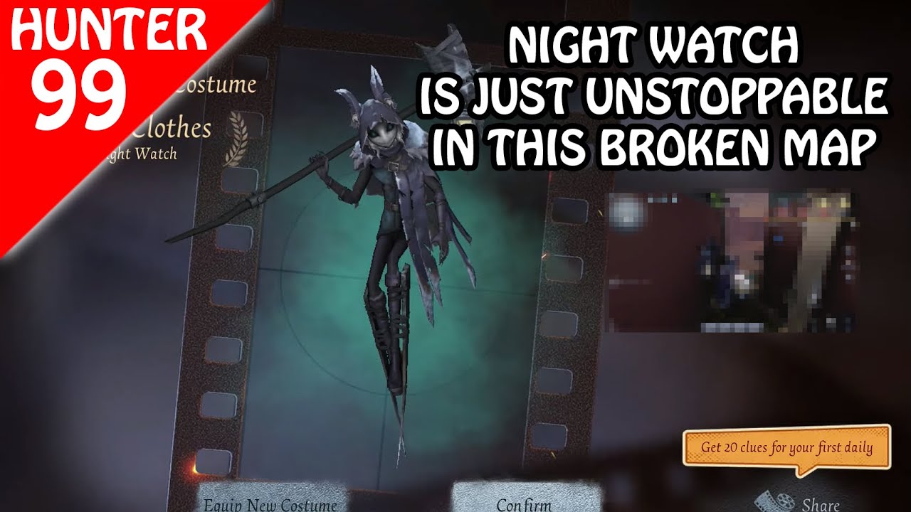 Night Watch is so broken in this map - Hunter Rank #99 (Identity v ...