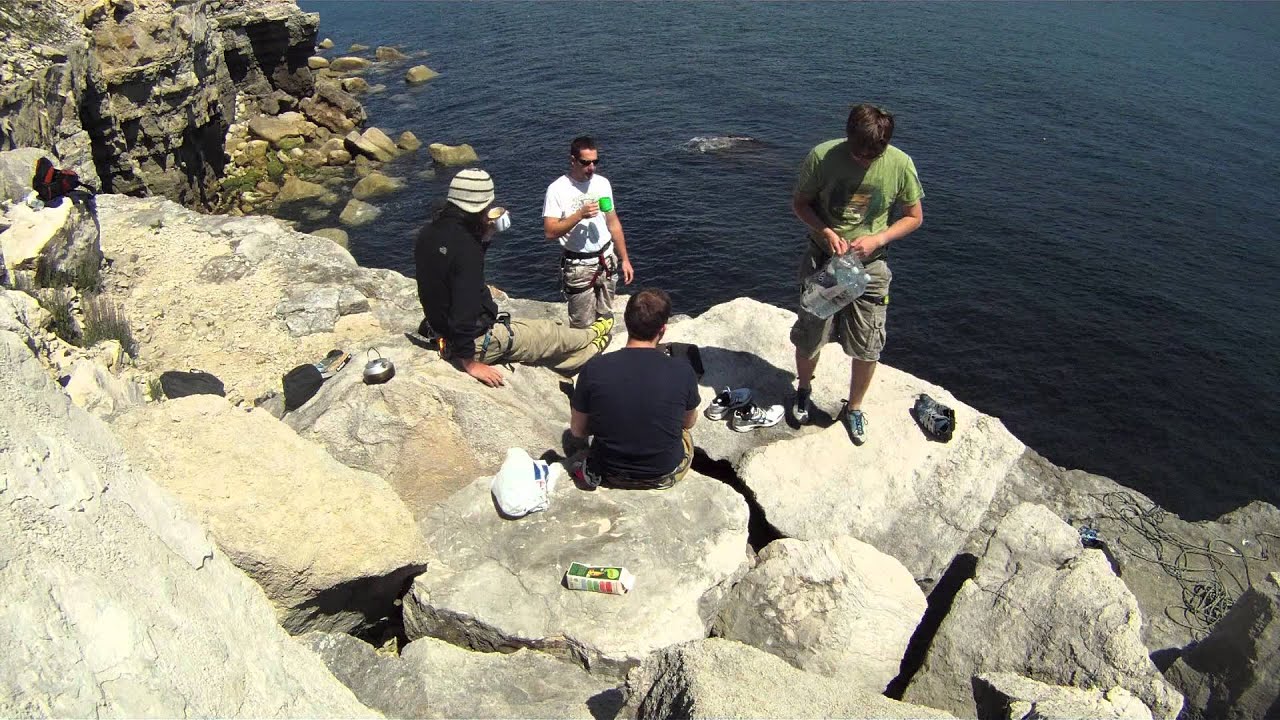 Climbing at Portland (Beeston Cliff) GoPro HD - YouTube