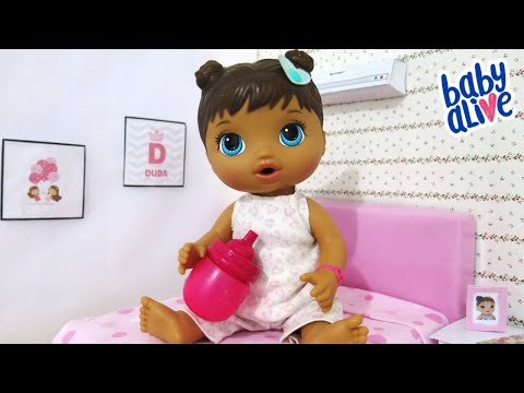 BABY ALIVE ROTINA : ROTINA DA NOITE DA BABY ALIVE DUDA TOMANDO BANHO E MAMADEIRA