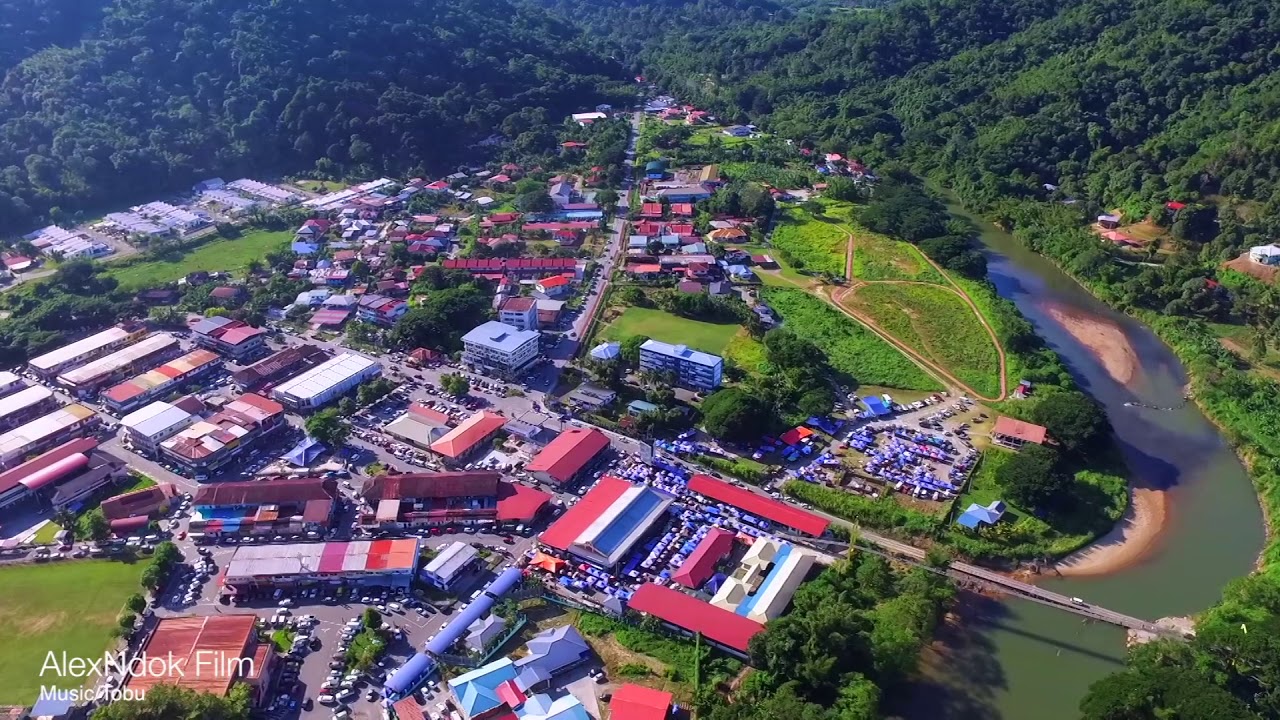 Aerial view of Tamu Tamparuli, SABAH - YouTube