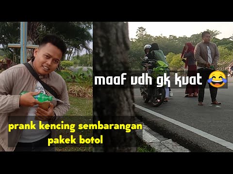 Prank Kencing Sembarangan pakai botol || Auto kabur semua