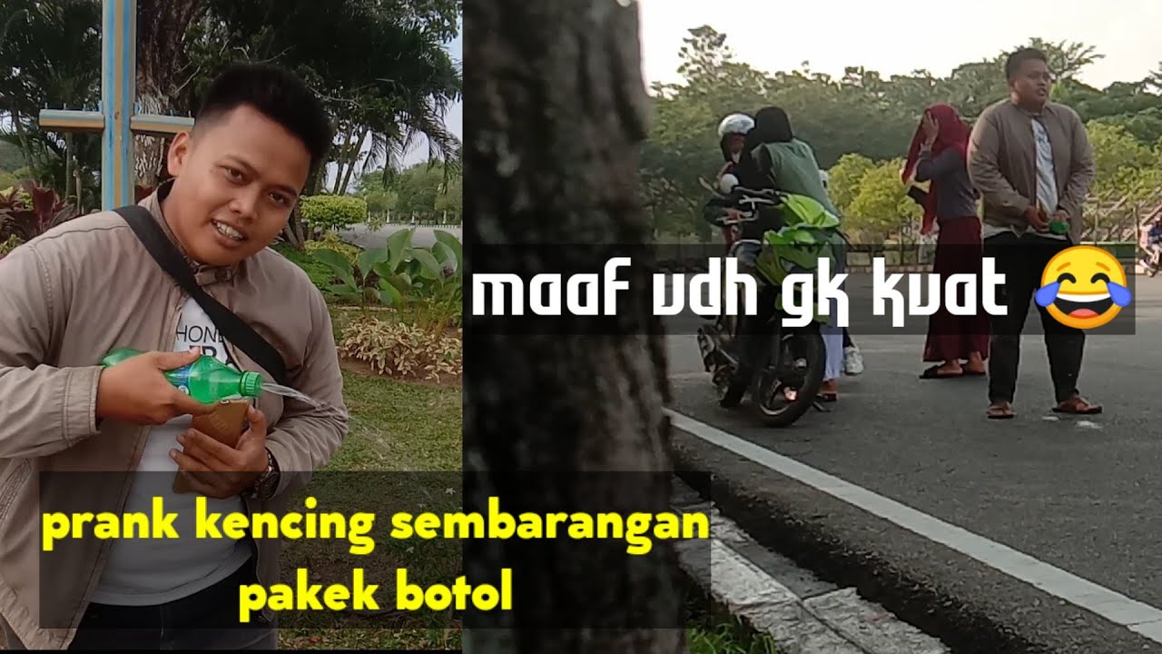 Prank Kencing Sembarangan pakai botol || Auto kabur semua - YouTube