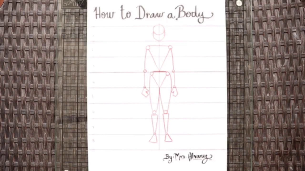 How to draw a body using simple shapes part 1 - YouTube