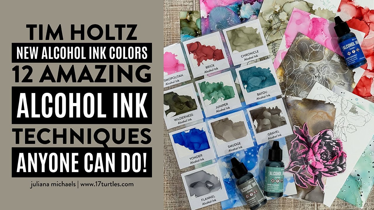 Tim Holtz NEW Alcohol Inks + 12 Amazing Alcohol Inks Techniques - YouTube