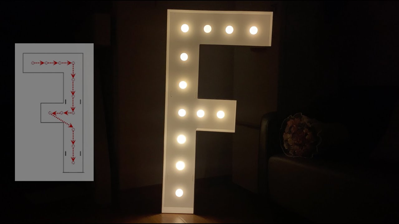 EUFONY 4FT Marquee Light Up Letter F Assembly Tutorial, Mosaic Letter F ...