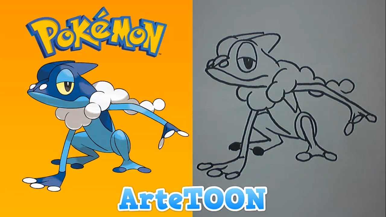 Como dibujar a Frogadier de ash paso a paso | how to draw Frogadier ash ...