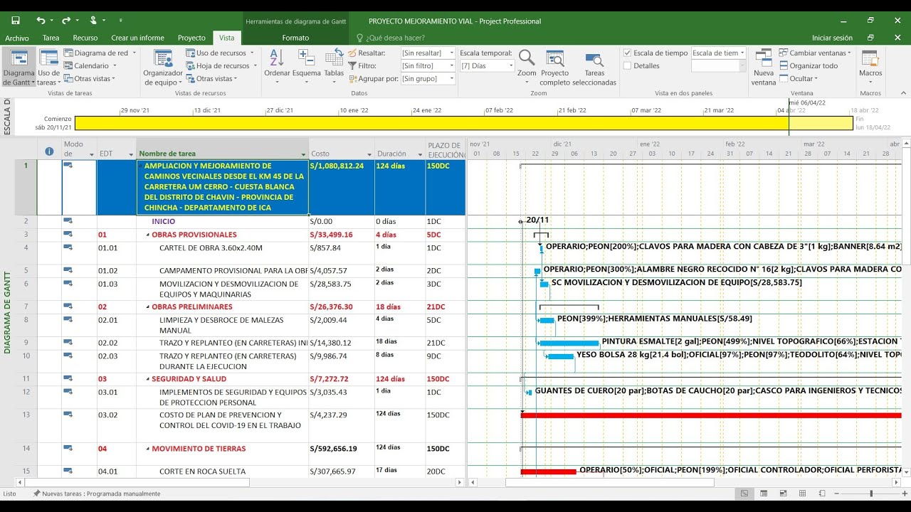 PROGRAMACIÓN DE OBRAS CON MS PROJECT - YouTube