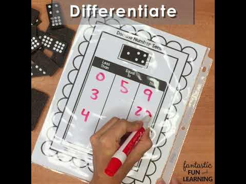 Domino Number Sense Math Dry Erase Activity - YouTube