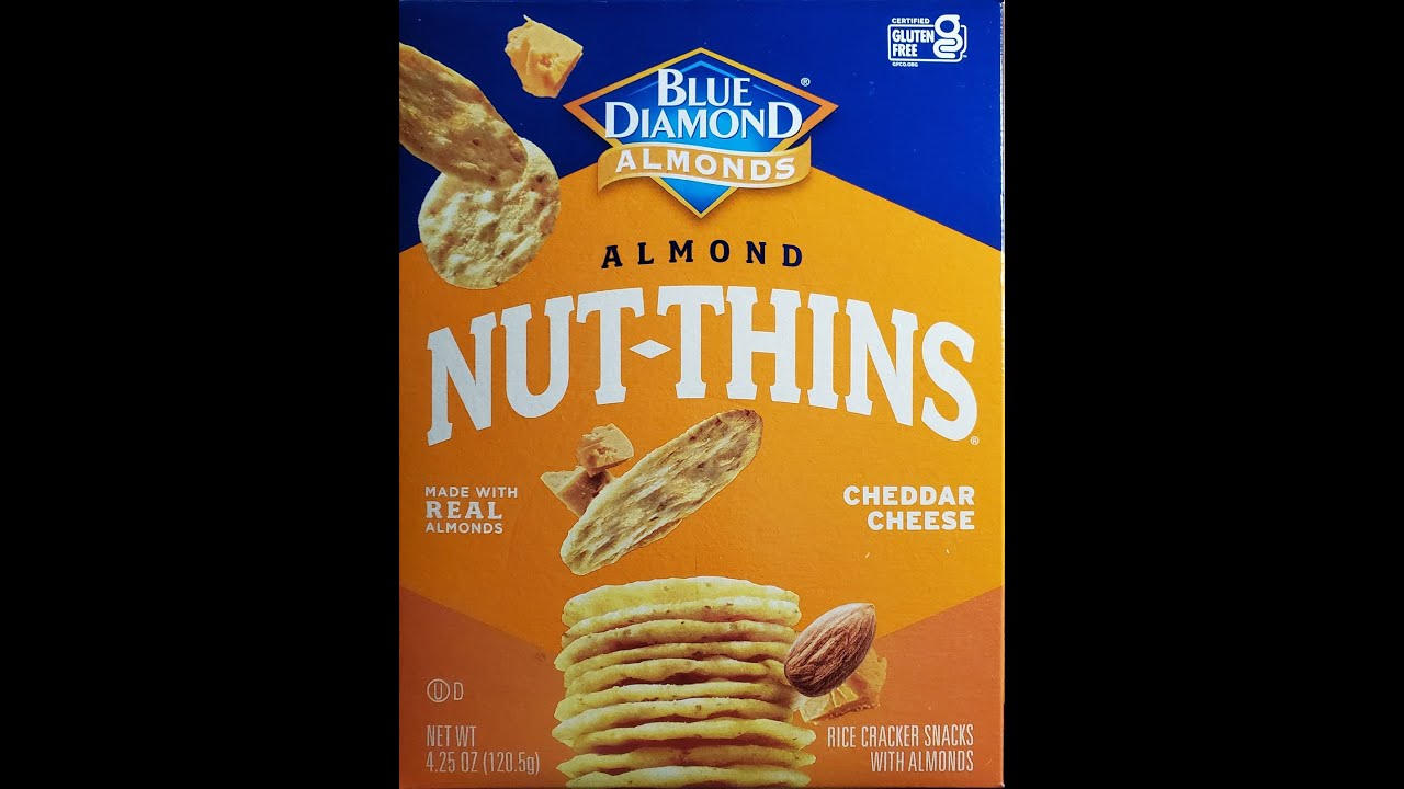 Blue Diamond Almonds Cheddar Cheese Almond Nut Thins Rice Cracker ...