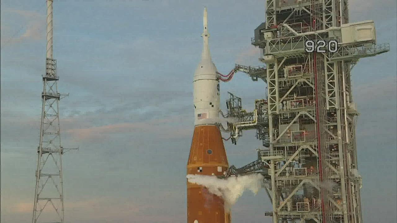 NASA 'standing down' from moon rocket launch attempt as storm ...