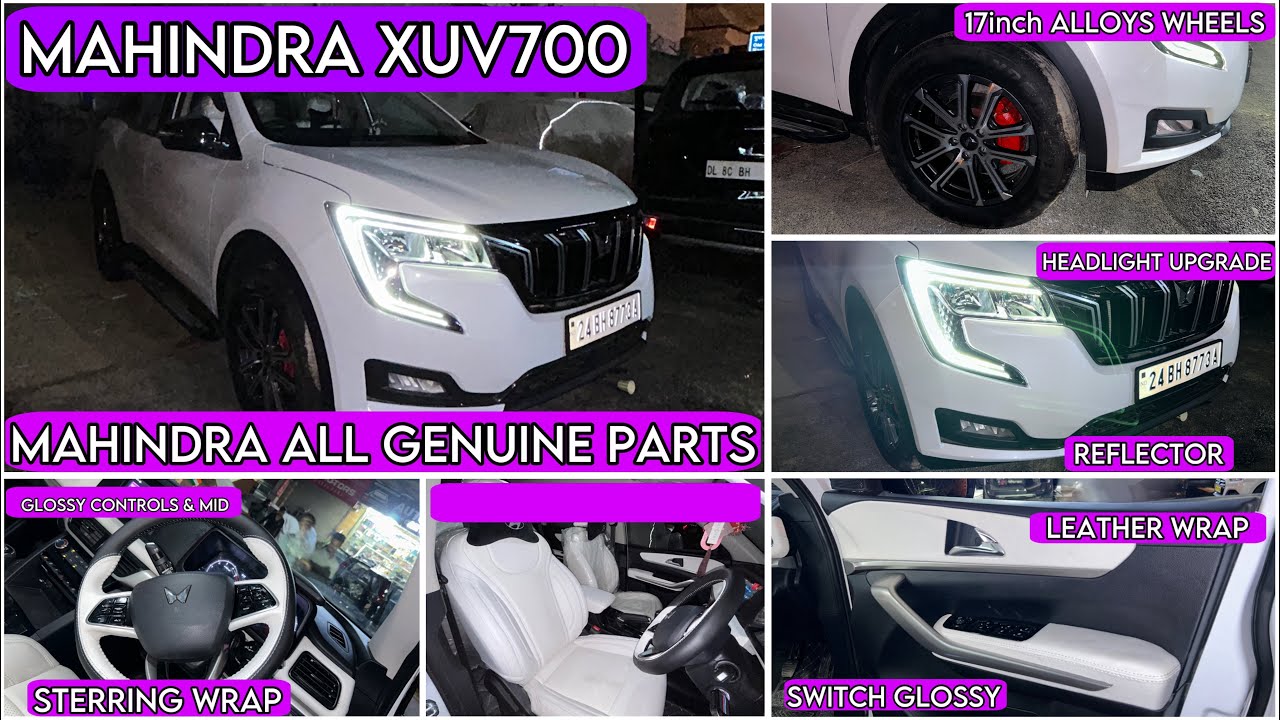 Xuv 700 MX Modified PURE WHITE INTERIOR 🤍XUV700 Genuine accessories 🔥 ...